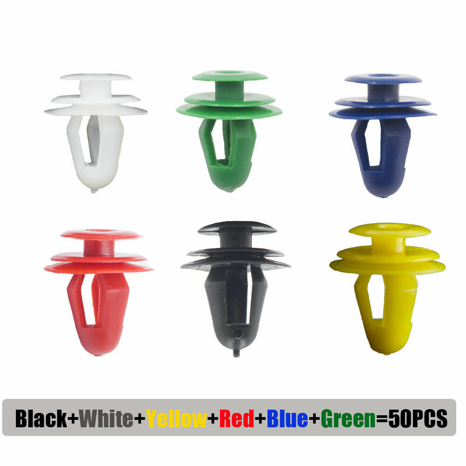 50PCS Auto Door Panel Clips Fixing Fastener 9mm Hole Car Interior Trim ...