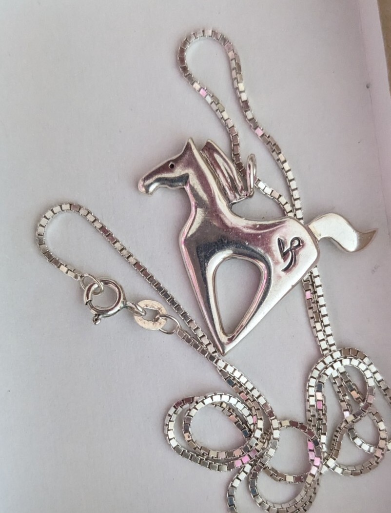 Zodiac Necklace Capricorn Equestrian Pony Jeni Benos Artisan 925 ...