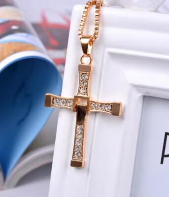 Fast Furious Movies Vin Diesel Dom Toretto Cross Pendant Chain Necklace ...