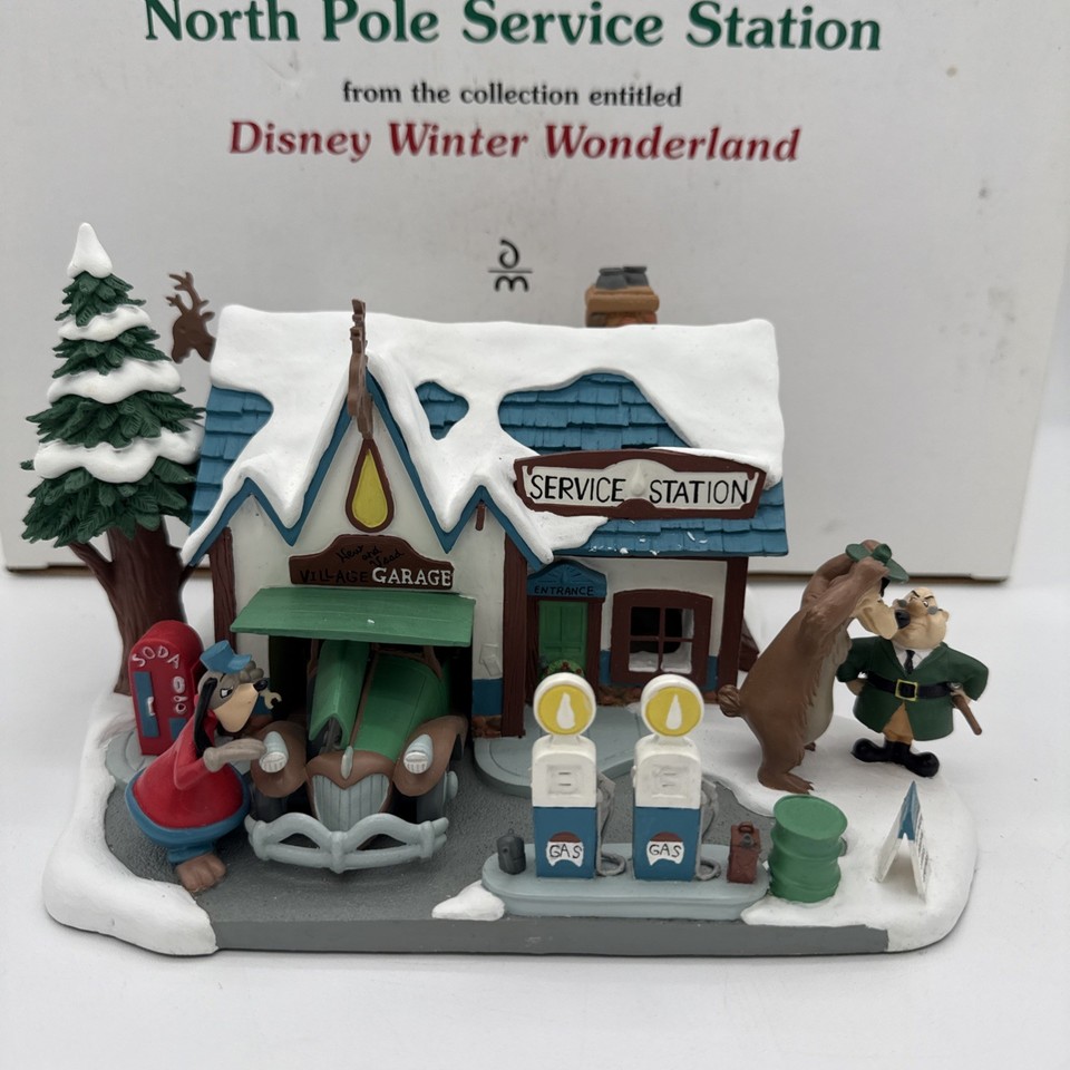 Danbury Mint Disney Winter Wonderland North Pole Service Station ...