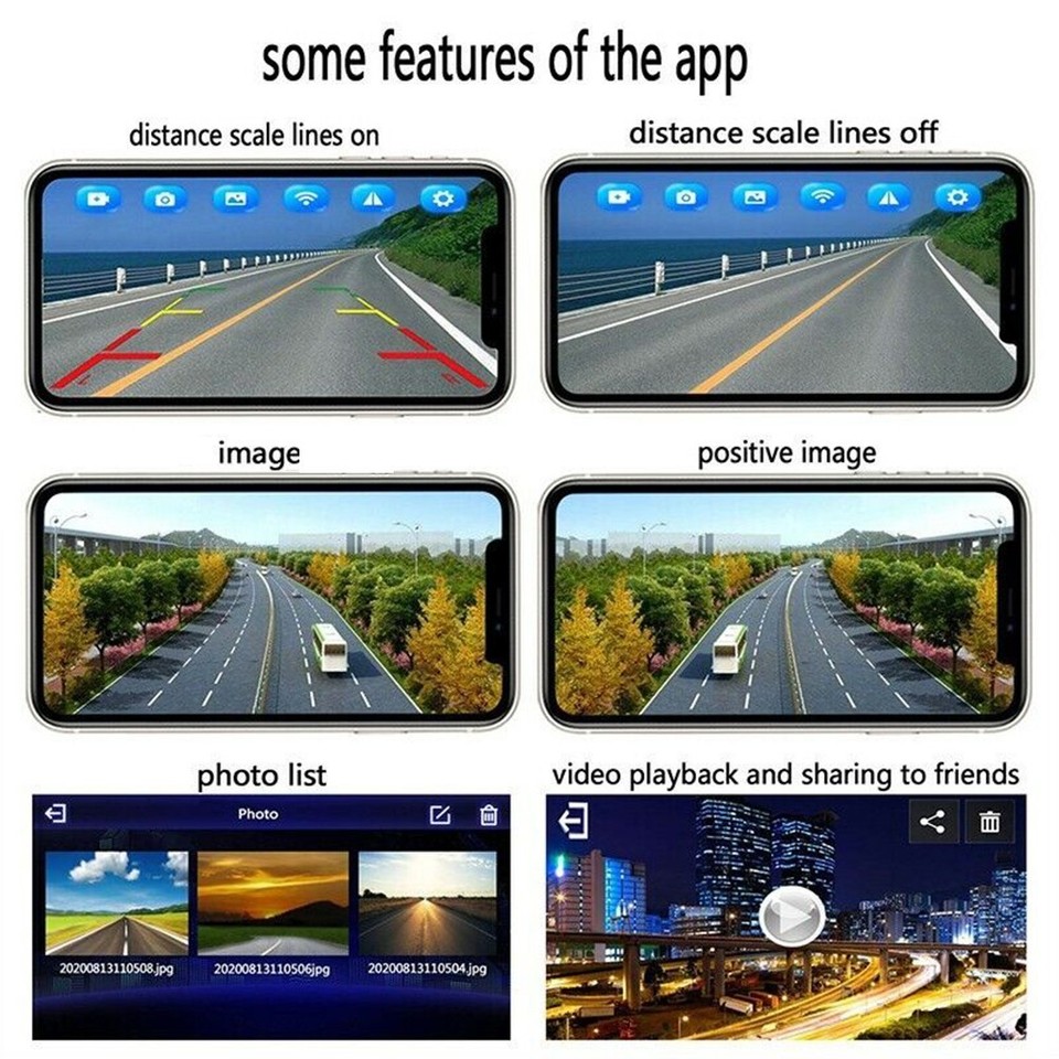 Brand New Rear View Camera Accessories WIFI Wireless 170 1920(H)*1080(H ...