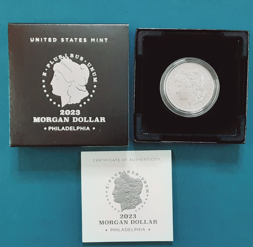 2023 P Morgan Silver Dollar Coin!!! NICE COIN W/ Box & US Mint COA ...