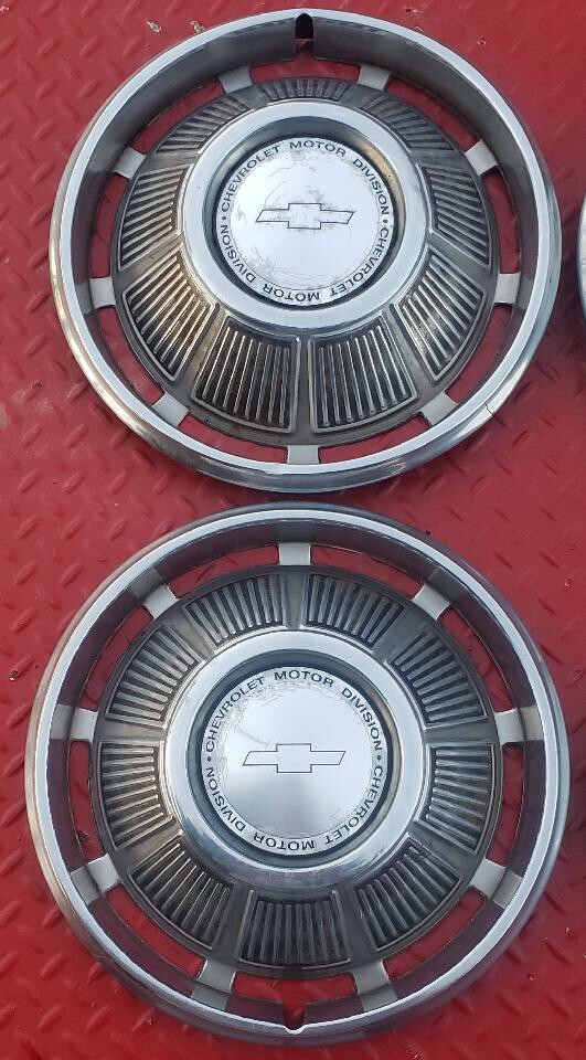 CHEVY CHEVELLE, IMPALLA, NOVA, CAMARO HUB CAPS SET OF 4 -14 " INCH -FOR ...