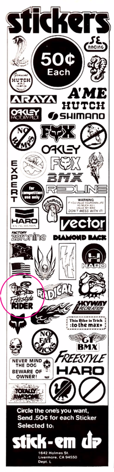 3x BMX Sticker Decals For Competition Use Freestyle Hutch GT Haro ...