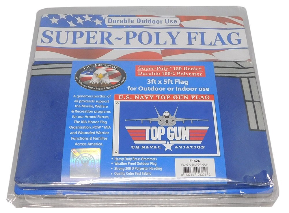 Top Gun U.S. Naval Aviation Blue Flag 3'x5' 3x5 Banner F1426 (EE ...