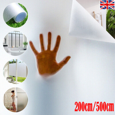 5M Frosted Window Film Roll Bubble Free Self Adhesive Etched Privacy ...