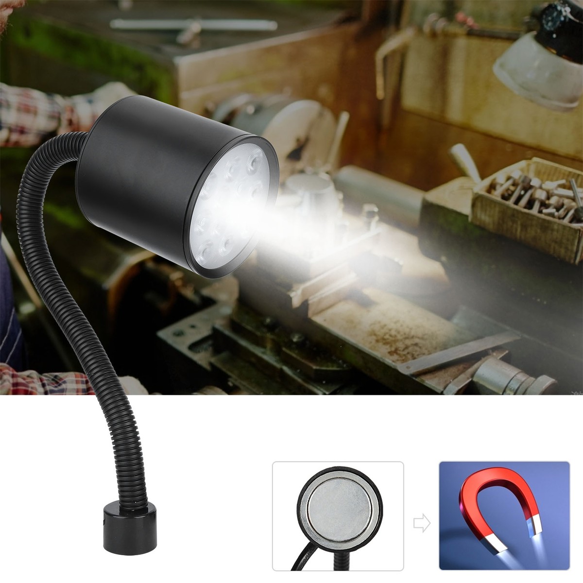 Lathe Led Lights Magnetic Base 30LED Power Sewing Machine Light