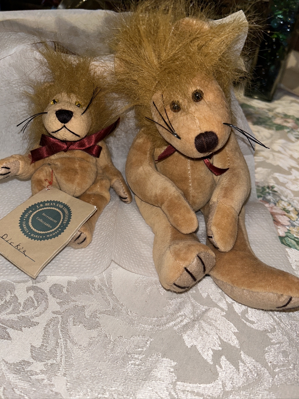 J B Bean and Boyd Bears Dickie & Lance Lions Lot Of 2 | eBay