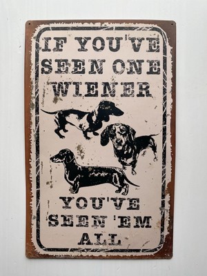 Weiner Dog Metal Sign | eBay