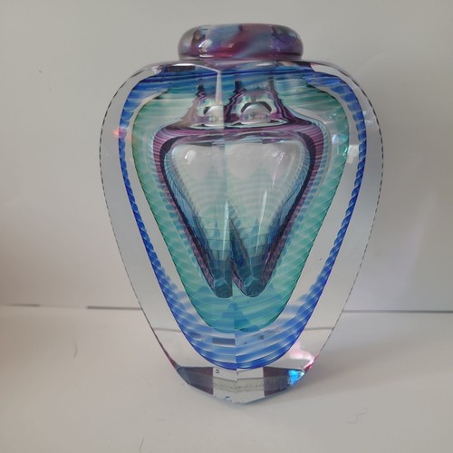 Faceted Kit Karbler & Michael David Glass Perfume Bottle Signed ...