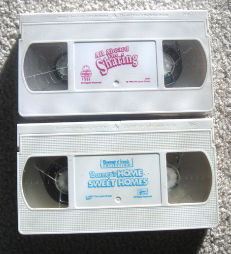 2 Barney~All Aboard for Sharing (VHS, 1996)+Home Sweet Home(VHS 1993 ...