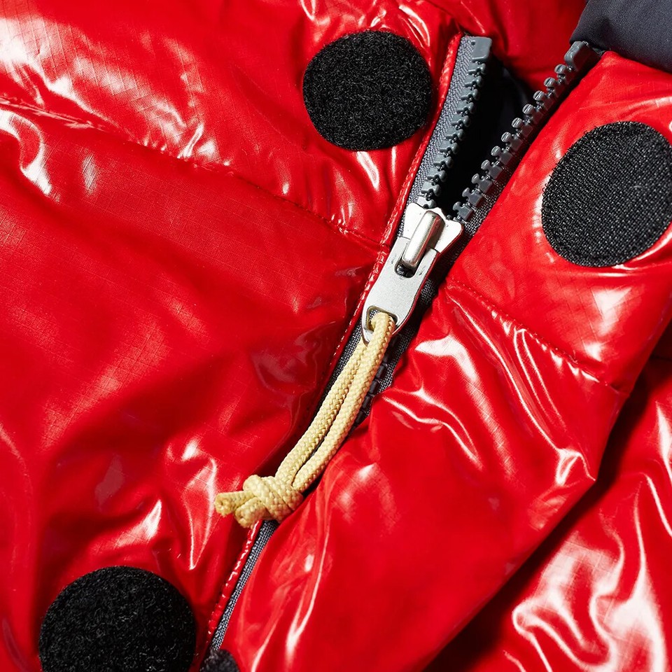 NWT Men's The North Face Brown Label Ripstop Down Shiny Red Parka ...