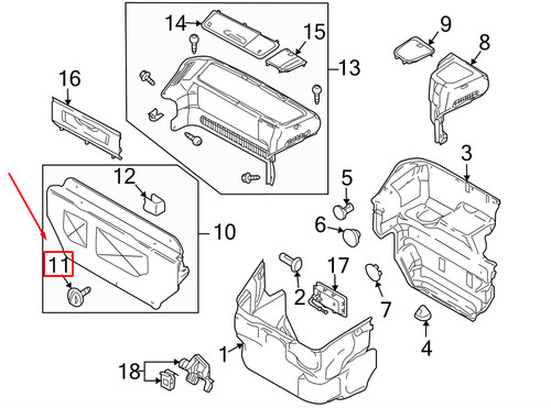 NEW OEM PORSCHE CAYMAN 987 TRUNK TRIM PANEL CLIP 99755180300 GENUINE NO ...