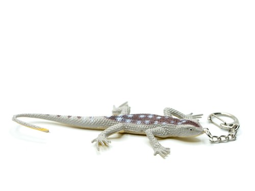 Gecko Keychain Charm Salamander Lizard Spots Gray-Brown | eBay