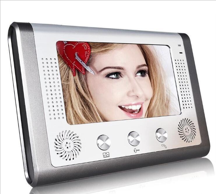 7 inch Color Indoor Monitoring Two-way Call Intercom Doorphone Doorbell ...