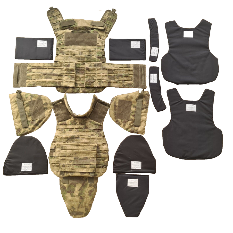 Full Body Armor Vest L ATACS-FG Plate Carrier MOLLE with IIIA inserts ...