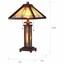 Tiffany Style Mission Design Double Lit Table Lamp Lighted Base Lt ...