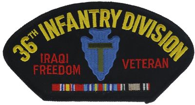 36th Infantry Division Iraqi Veteran 5 Inch Cap Embroidered Patch H1760 ...