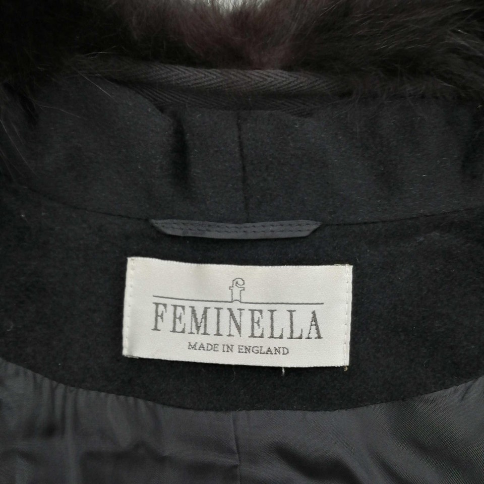 Angora coat with fur Model number BLK FEMINELLA | eBay