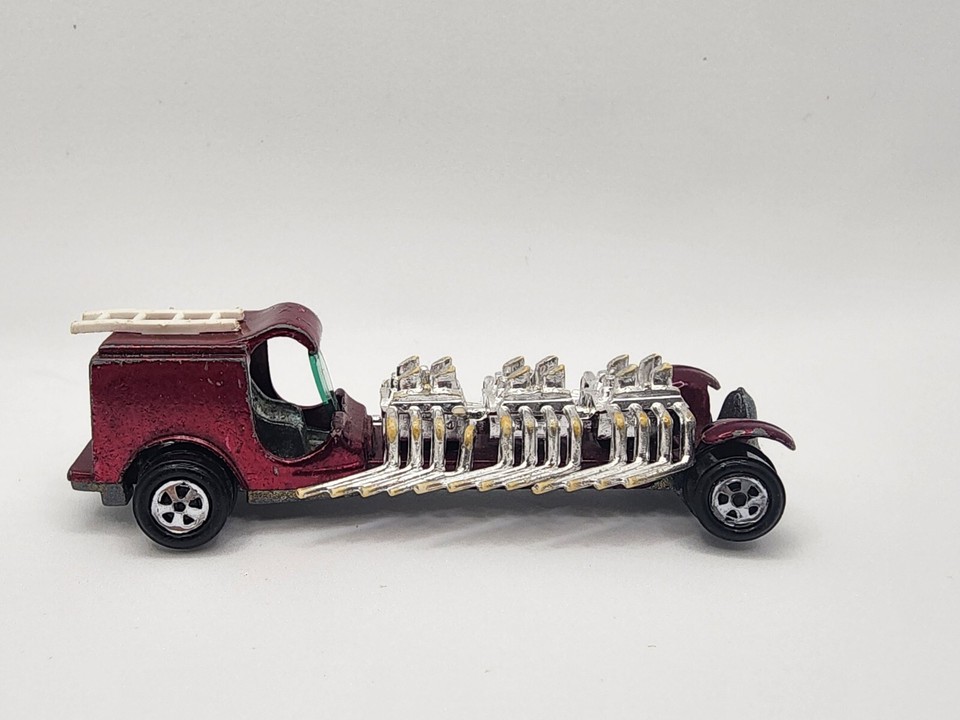 Vintage Topper Johnny Lightning Hot Wheels Magenta Flame Out Hot Rod VG ...
