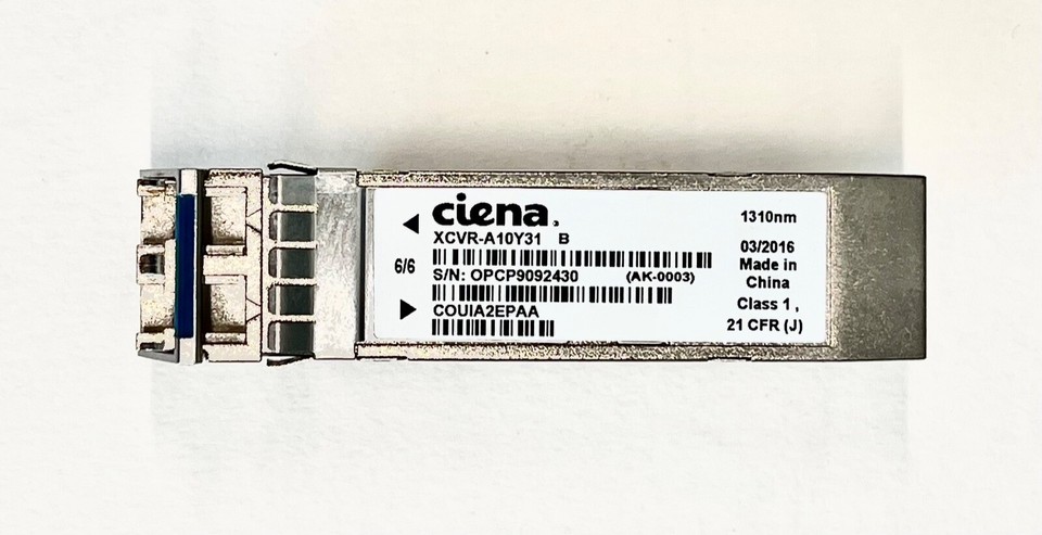 Ciena XCVR-A10Y31 SFP Transceiver Module 1000Base-LX 10km 1310nm LC SM ...