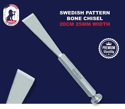 CAPRALEO Swedish Pattern Bone Chisels 20cm 25mm Width, Orthopedic ...