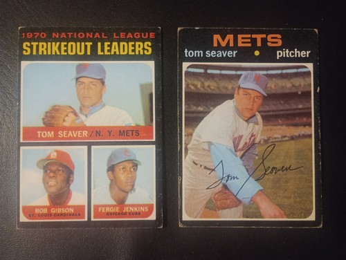 1971 Topps Tom Seaver New York Mets HOF 2 card lot - VG+ | eBay UK