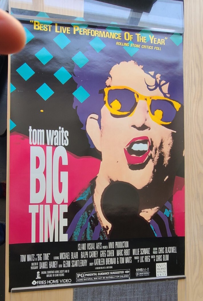 Original TOM WAITS BIG TIME Video Release Poster ROLLED | eBay
