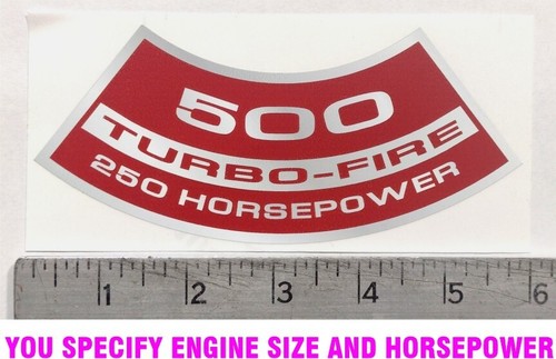 Chevy Turbo-Fire Air Cleaner sticker decal * ANY ENGINE SIZE & HP * 5. ...
