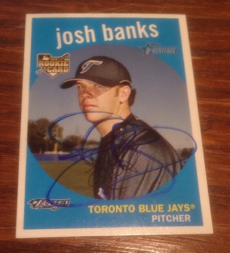 Josh Banks Blue Jays 2008 Signed Autographed Topps Heritage Card #296 ...