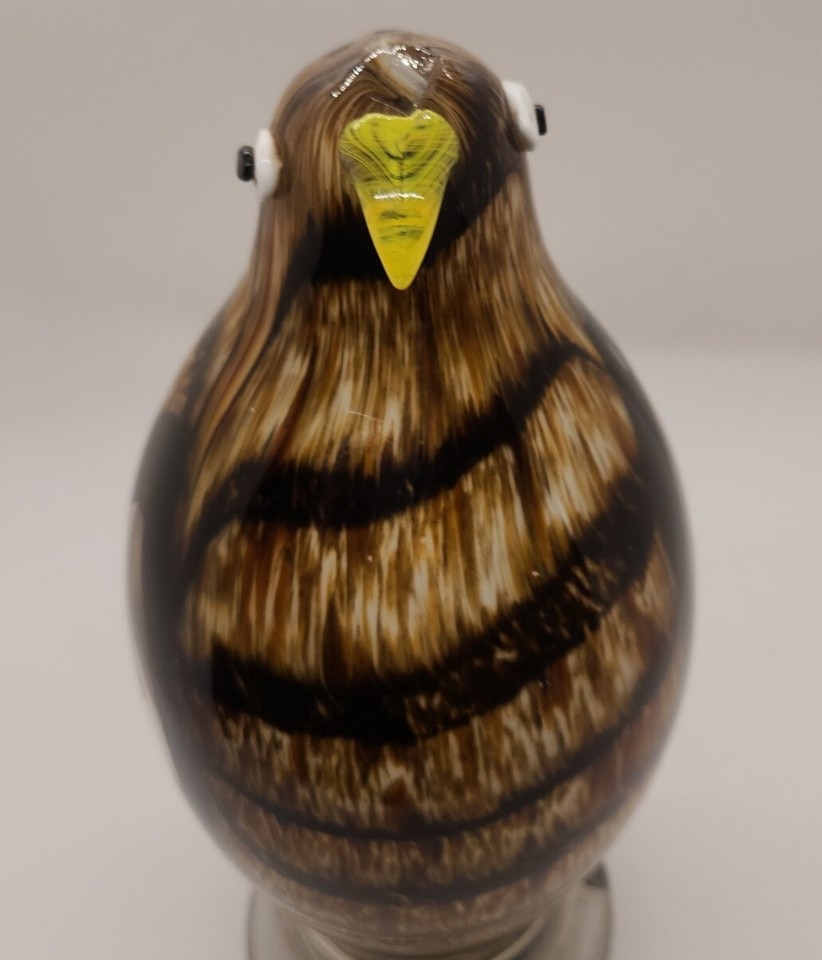 ART GLASS Figure Hawk BIRD Sculpture 9" Heavy Weighted Animal Shelf ...