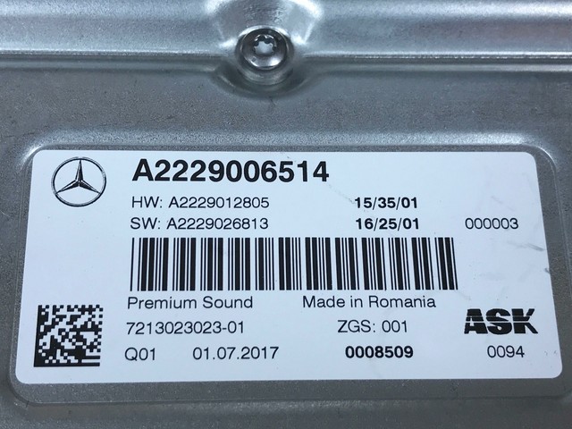2017 MERCEDES BENZ GLC Burmester Amp Amplifier Glc300 NTO IIHS ...