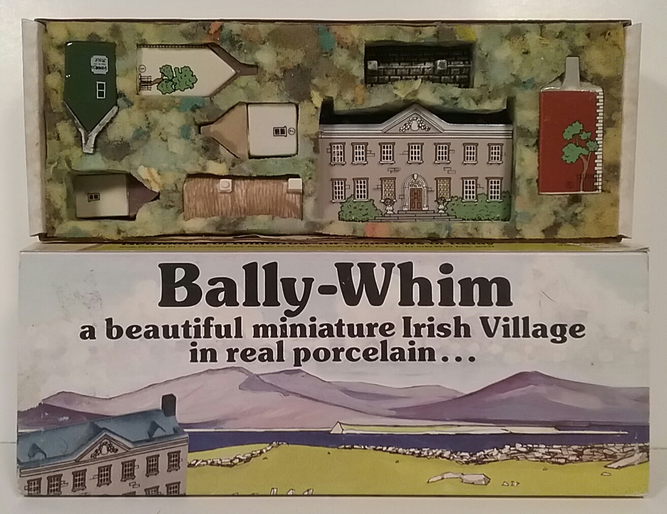 Wade of Ireland 1980's Porcelain Miniature Village Bally Whim Set #1 ...