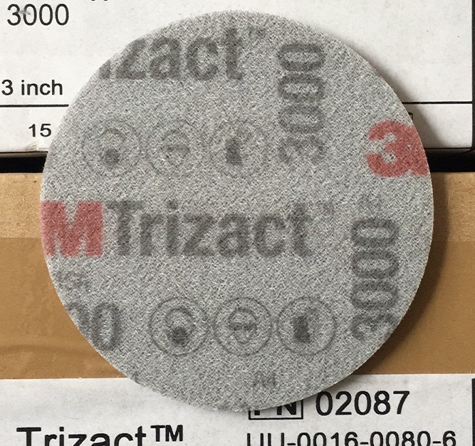 For 3M 02087 Trizact Hookit 3 Inch P3000 Grit Foam Disc Automotive 15 ...