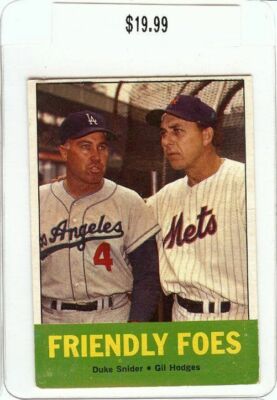 Duke Snider/Gil Hodges Friendly Foes 1963 63 Topps #68 Vintage Baseball ...