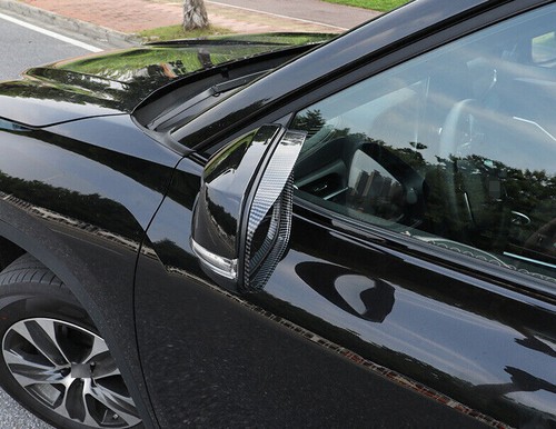 For Toyota Highlander Rain Eyebrow Trim Rear View Mirror Carbon Fiber ...