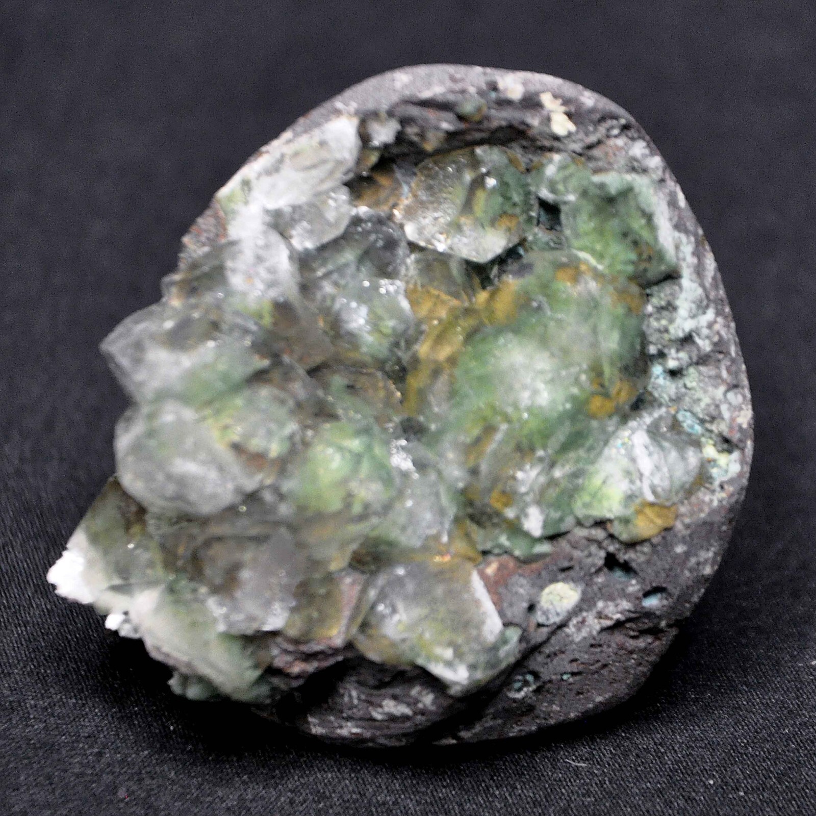 GREEN APOPHYLLITE SCOLECITE CHALCEDONY GEODE NATURAL MINERALS INDIA # ...