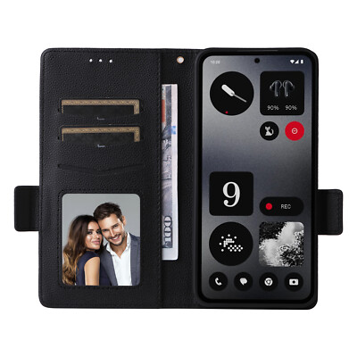 For Nothing CMF Phone 1, Luxury Wallet Flip Leather Stand Card Slots ...