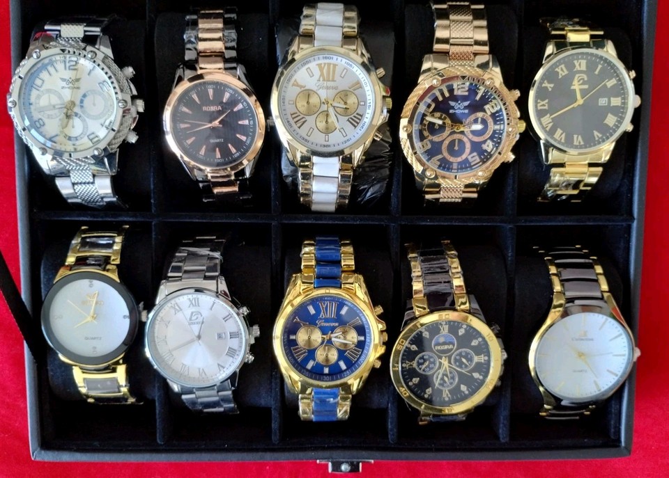 Set10 NEW Men's Watches CLOSEOUT OVERSTOCK CLEARANCE DEAL Men Watch Lot ...