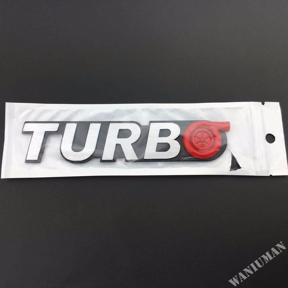 Turbo Charged Engine Fender Hood Auto Car Trunk Metal Emblem Badge ...