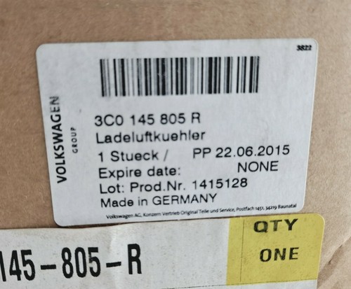NEW Genuine 2006-2018 VW Passat Tiguan CC Inter-Cooler 3C0-145-805-R ...