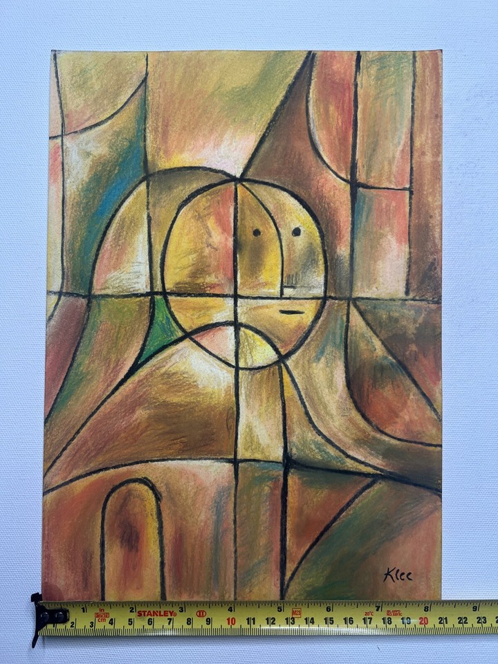 Paul Klee Drawing on paper (Handmade) signed and stamped mixed media ...