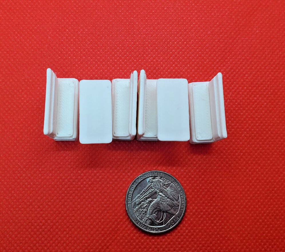 HO Scale Restaurant Booth Cafe Diner Diorama - 6 part Set - 4 Benches 2 ...