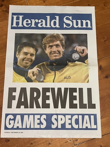 RARE THE HERALD SUN Sydney 2000 Olympic Games - ‘Farewell - The Woodies ...