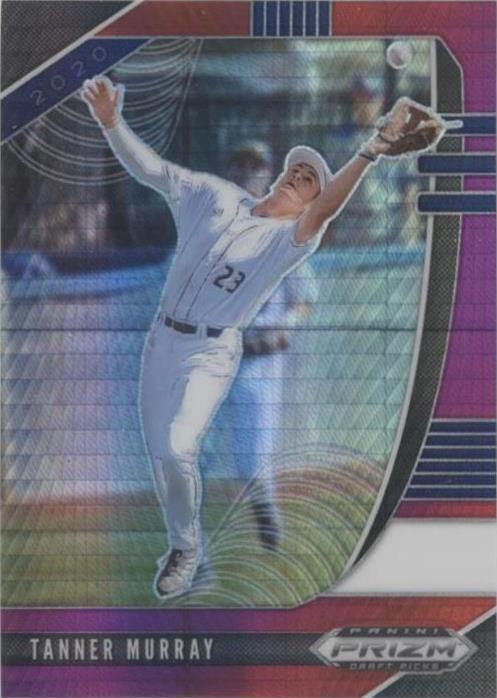 2020 Panini Prizm Draft Picks - Tanner Murray #PDP125 Red & Purple ...