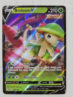 Pokemon TCG - Breloom V Ultra Rare Holo - 006/264 - Fusion Strike NM ...