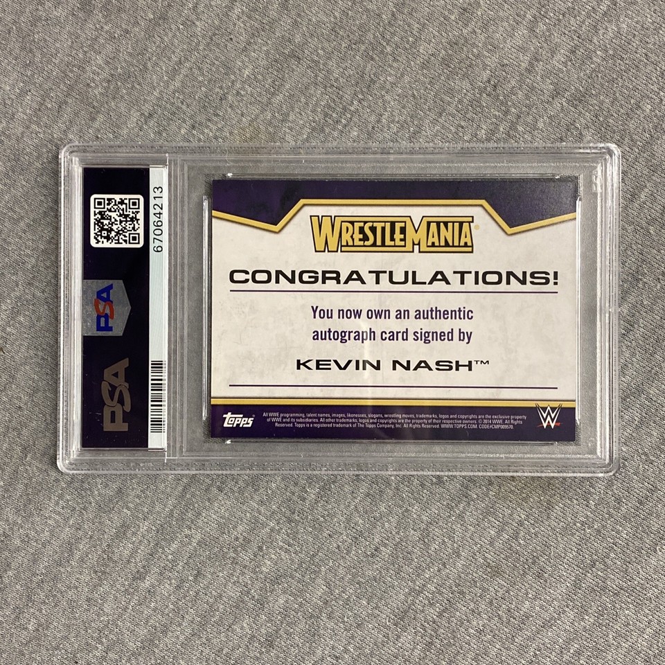 2014 Topps WWE Road to Wrestlemania Kevin Nash Autograph PSA 8 NM-MT | eBay