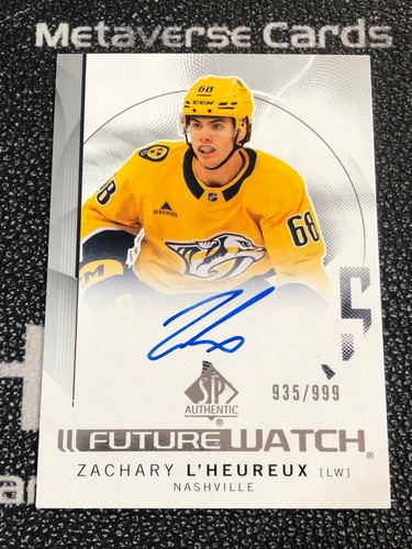 2024-25 UD SP Authentic Future Watch Autograph #181 Zachary L'Heureux ...