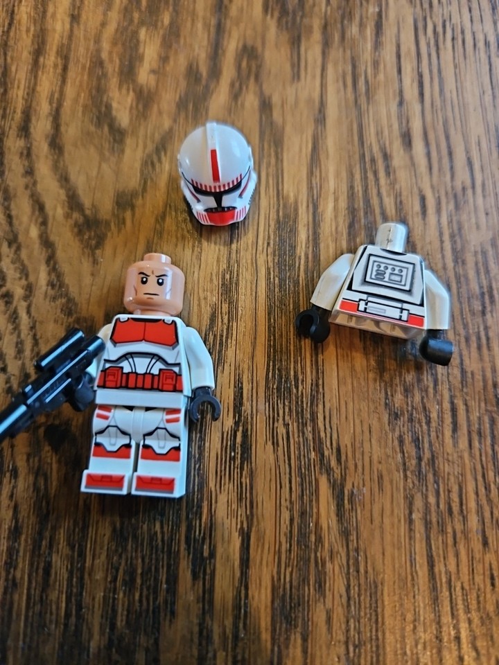 NEW LEGO Clone Shock Trooper, Coruscant Guard Phase 2 - Nougat Head ...