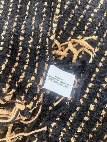 Textillery Weavers Chenille Blanket Heavy 70X56 Throw Black And Gold by ...